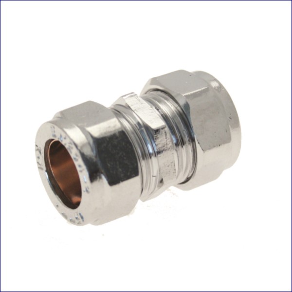 64EP321016 | EP COMPRESSION COUPLER CHROME 22mm - S10 Supplies