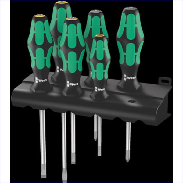WER05105656001 | WERA KRAFTFORM SCREWDRIVER SET WITH RACK PZ/SL 6PC ...