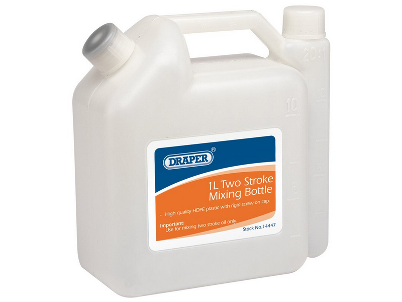 DR14447 | DRAPER Two Stroke Mixing Plastic Bottle, 1L - S10 Supplies