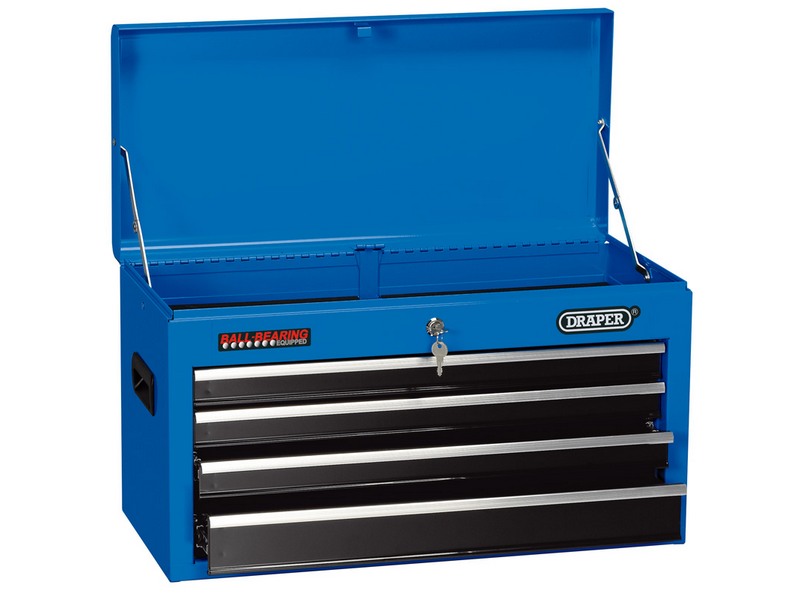 DR14589 | DRAPER Tool Chest, 4 Drawer, 26", Blue - S10 Supplies