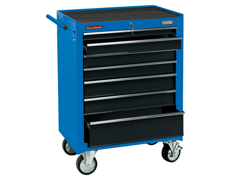 DR15040 | DRAPER Roller Tool Cabinet, 7 Drawer, 26", Blue - S10 Supplies
