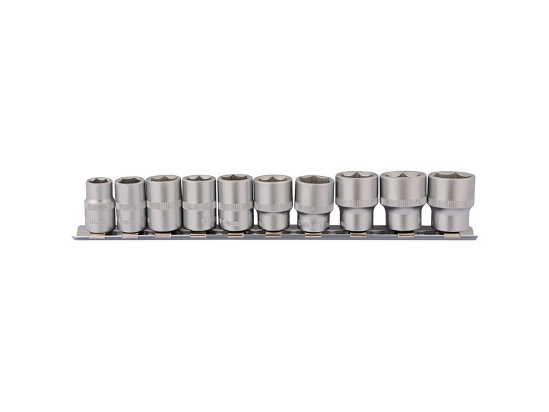 DR16400 | DRAPER Socket Set on Metal Rail, 3/8" Sq. Dr. (10 Piece ...