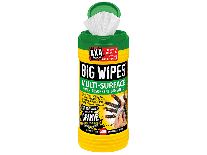 BGW2440 | Big Wipes 4x4 Multi-Surface Cleaning Wipes (Tub 80) - S10 ...