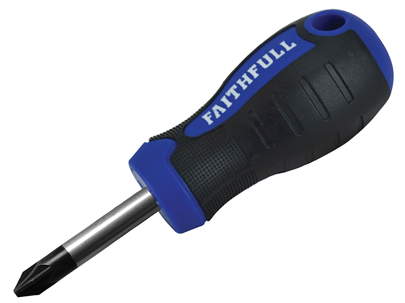 FAISDPZ2S | Faithfull Soft Grip Stubby Screwdriver Pozidriv Tip PZ2 x ...