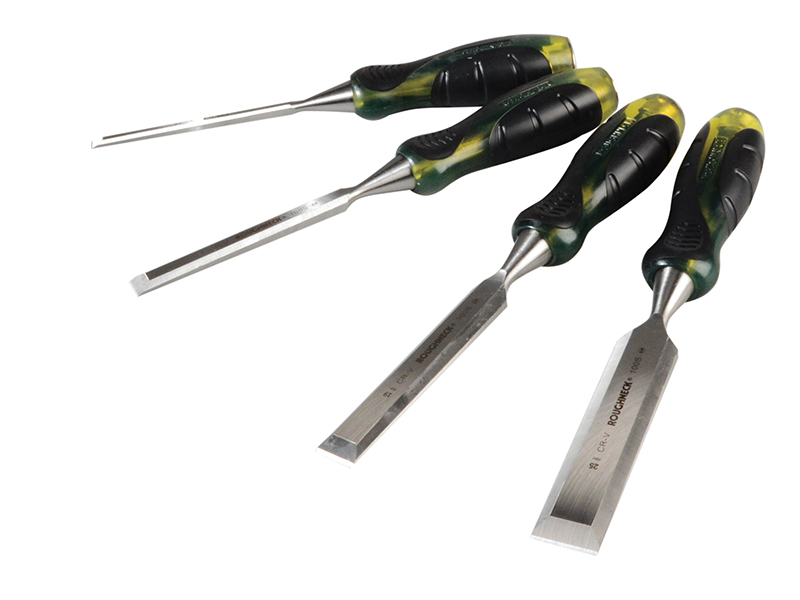 ROU30154 | Roughneck Professional Bevel Edge Chisel Set, 4 Piece - S10 ...