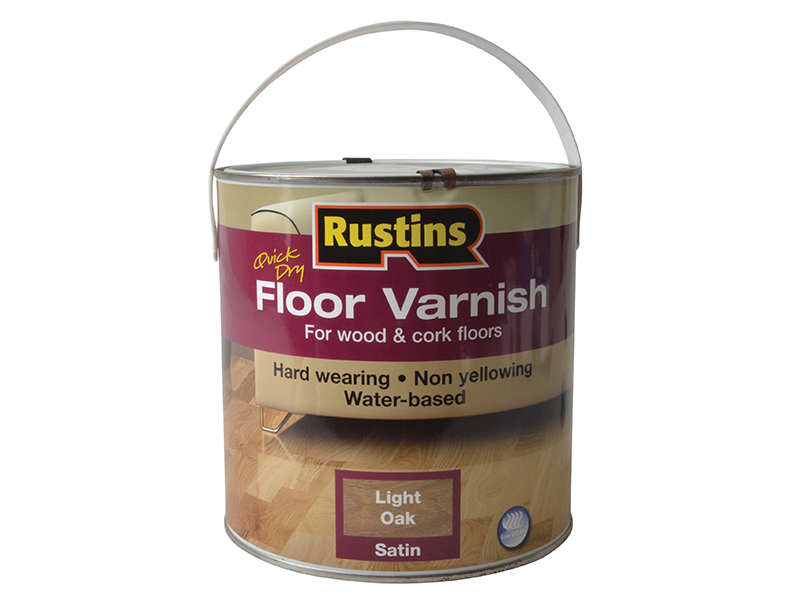 RUSQDCFVLO25 | Rustins Quick Dry Coloured Floor Varnish Light Oak 2.5 ...