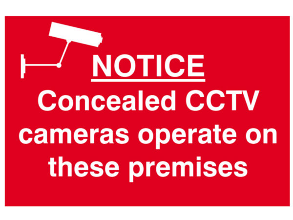 SCA1607 | Scan Notice Concealed CCTV Cameras Operate On These Premises ...