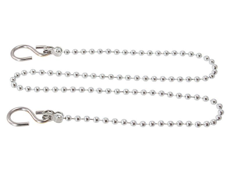 43EP200111 | 18" CHROME PLATED BATH CHAIN BALL LINK WITH S HOOK - S10 ...