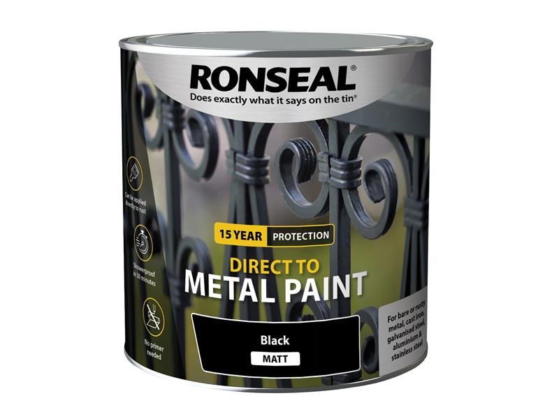 RSLDTMBM25L | Ronseal Direct to Metal Paint Black Matt 2.5 litre - S10 ...