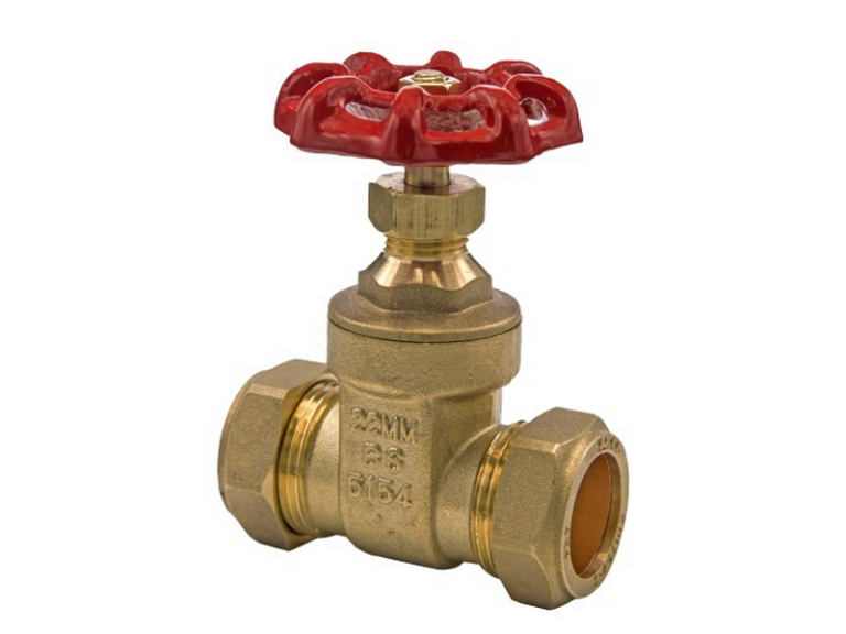 MF33540000 | MASTERFLOW YELLOW BRASS 54mm COMPRESSION GATE VALVE BS ...