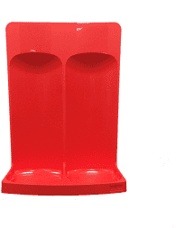 35FMCDBSTAND | RED DOUBLE FIRE EXTINGUISHER STAND PLASTIC - S10 Supplies