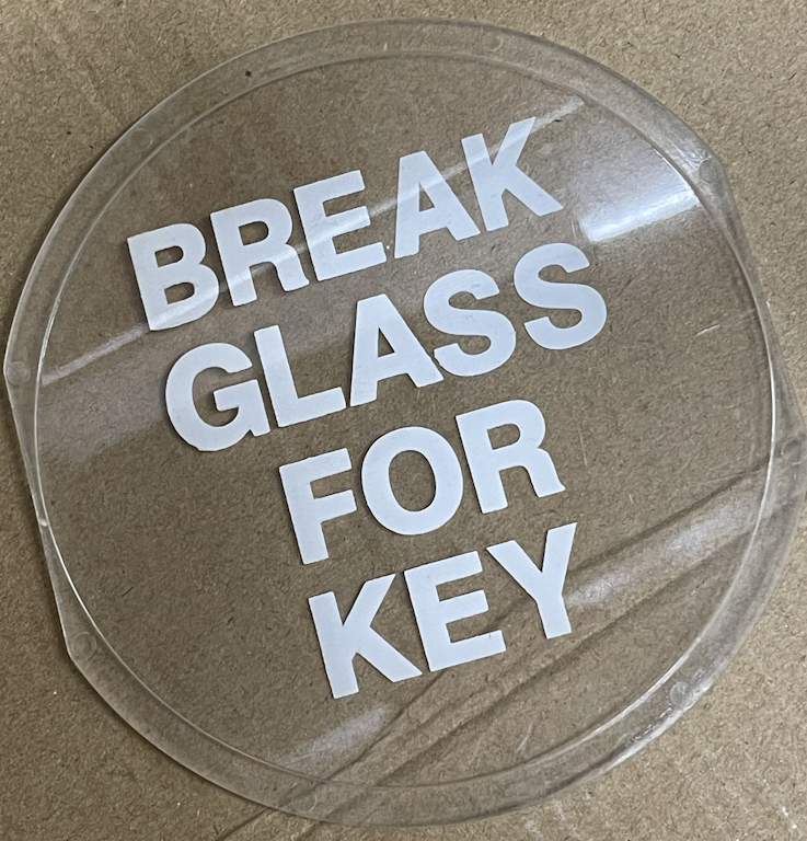 35KEYSG | KEY BOX SPARE PRINTED GLASS - S10 Supplies