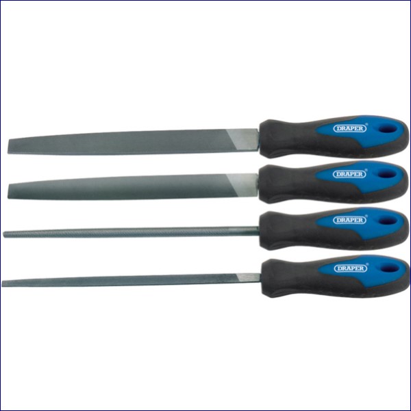 DR44962 | DRAPER Soft Grip Engineer's File Set, 200mm (4 Piece) - S10 ...