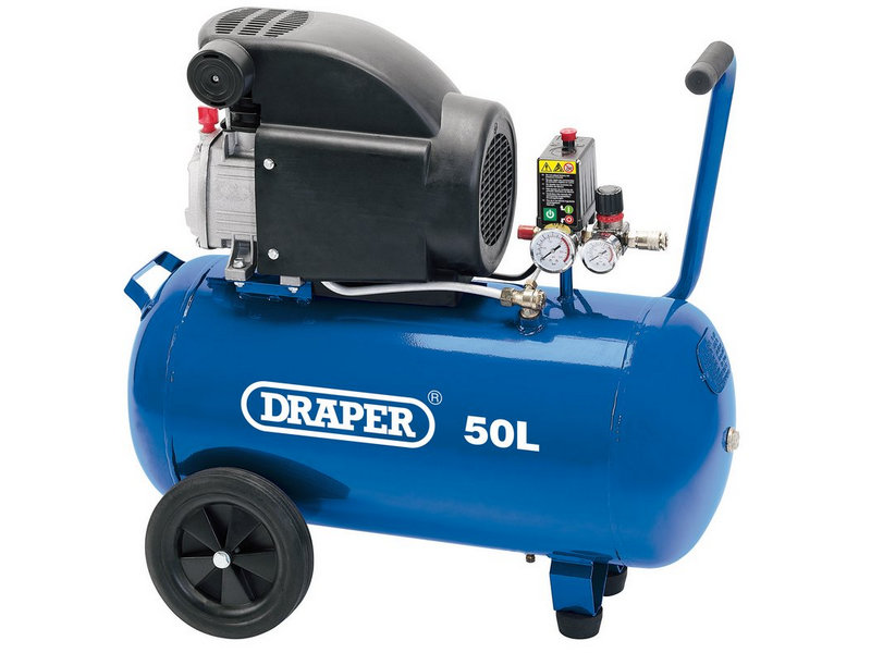 DR24981 | DRAPER Direct Drive Oiled Air Compressor, 50L, 1.5kW - S10 ...