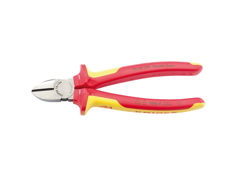 DR32021 | DRAPER Knipex 70 08 180UKSBE VDE Fully Insulated Diagonal ...