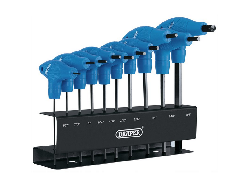 DR33871 | DRAPER Imperial T-Handle Hex Key Set (10 Piece) - S10 Supplies