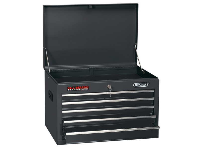 DR35737 | DRAPER Tool Chest, 5 Drawer, 26", Black - S10 Supplies