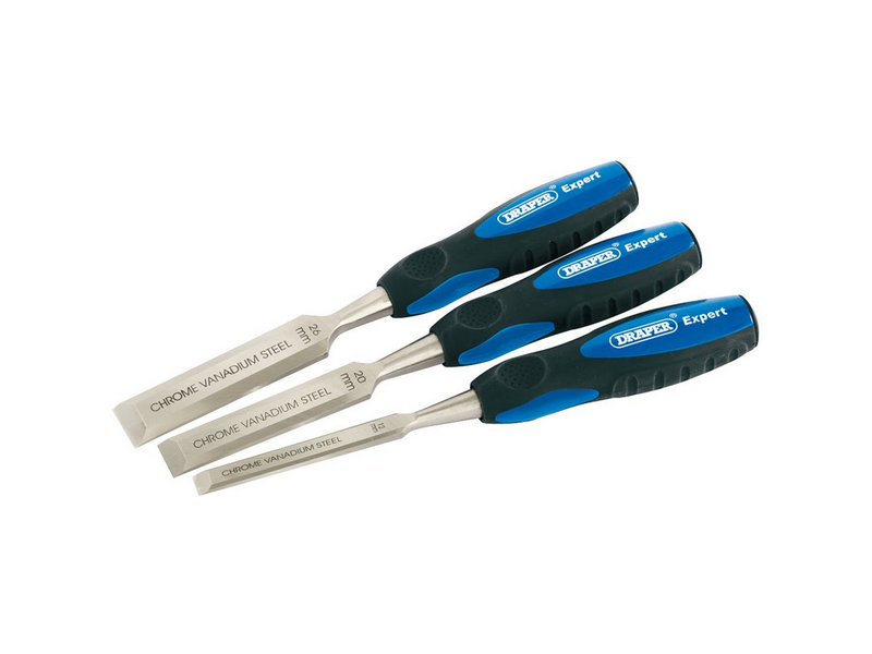 DR45865 | DRAPER Chisels with Bevel Edges, 150mm (3 Piece) - S10 Supplies