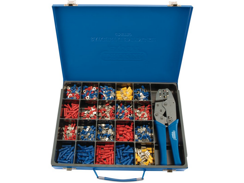DR56383 | DRAPER Ratchet Crimping Tool and Terminal Kit, 220mm - S10 ...
