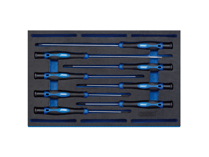 Extra Long Precision Screwdriver Set in 1/4 Drawer EVA Insert Tray (8 ...