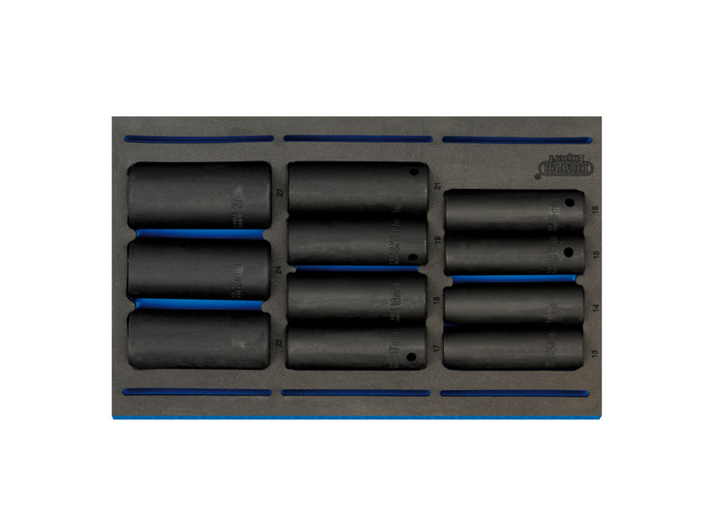 DR63483 | DRAPER Impact Socket Set in 1/4 Drawer EVA Insert Tray, 1/2 ...