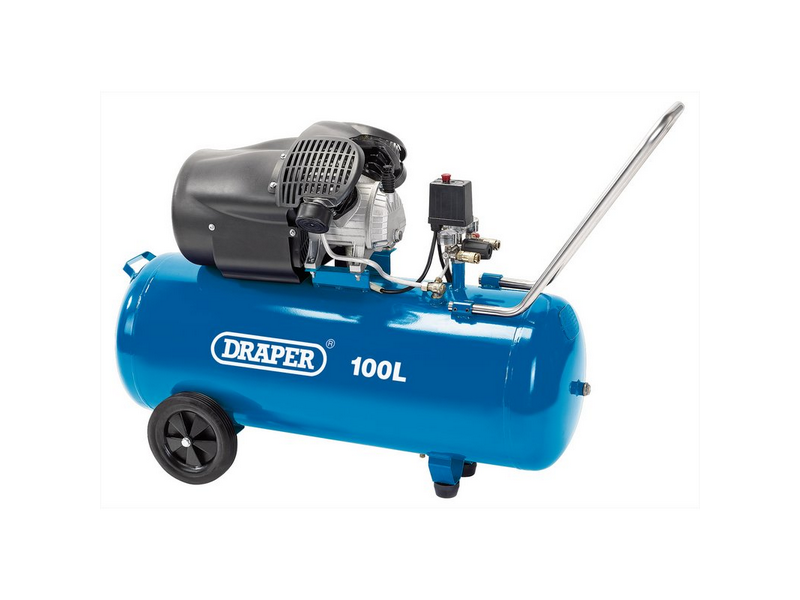 DR65396 | DRAPER Direct Drive V-Twin Air Compressor, 100L, 2.2kW - S10 ...