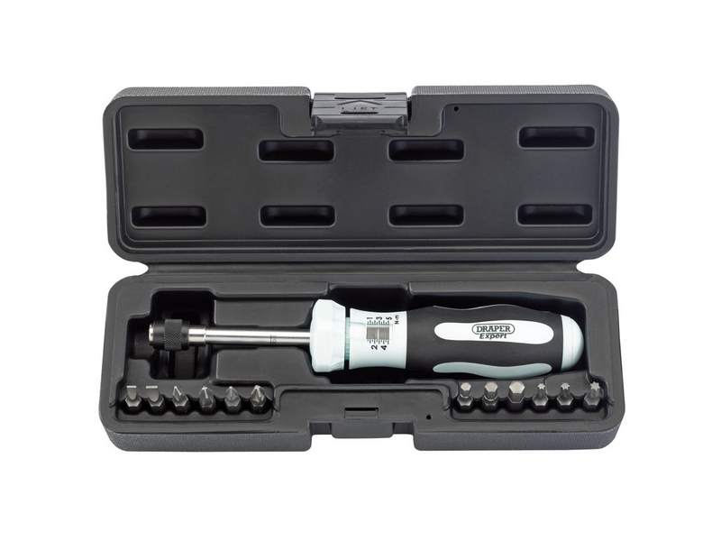 DR75170 | DRAPER Torque Screwdriver Kit, 1 - 5Nm - S10 Supplies