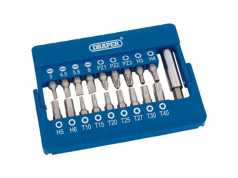 DR82393 | DRAPER Screwdriver and Magnetic Bit Holder Set (19 Piece ...