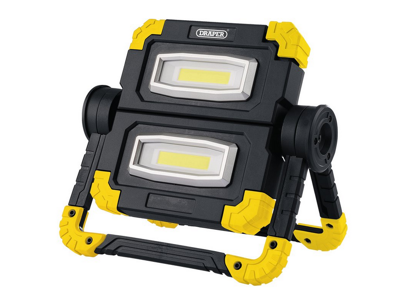 DR87696 | DRAPER Twin COB LED Rechargeable Worklight, 10W, 850 Lumens ...