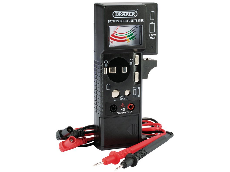 DR90478 | DRAPER Battery, Bulb, Fuse and Continuity Tester - S10 Supplies