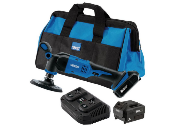 DR99735 | DRAPER D20 20V Dual Action Polisher Kit, 125mm, 2 x 3.0Ah ...
