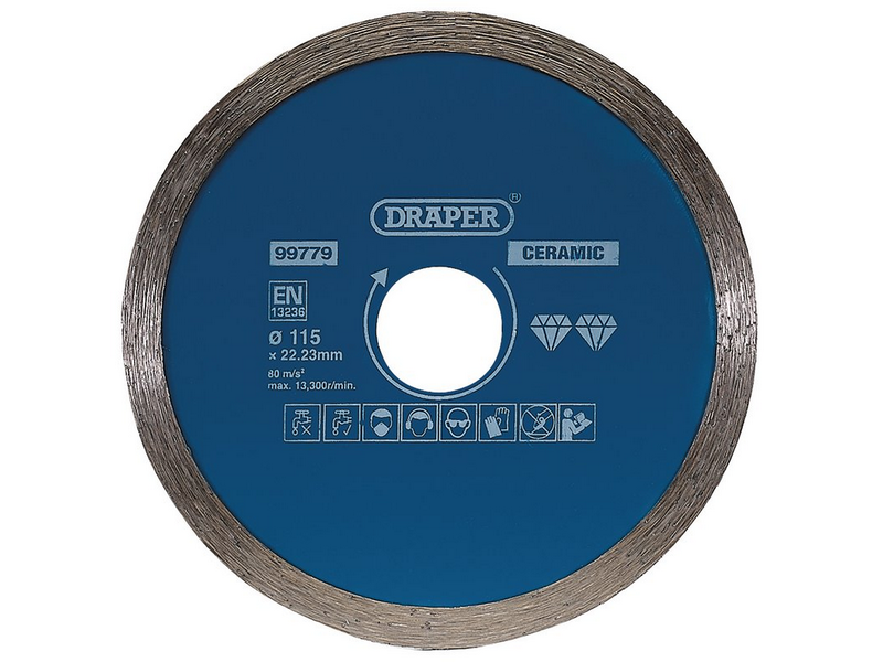DR99779 | DRAPER Continuous Diamond Blade, 115mm - S10 Supplies