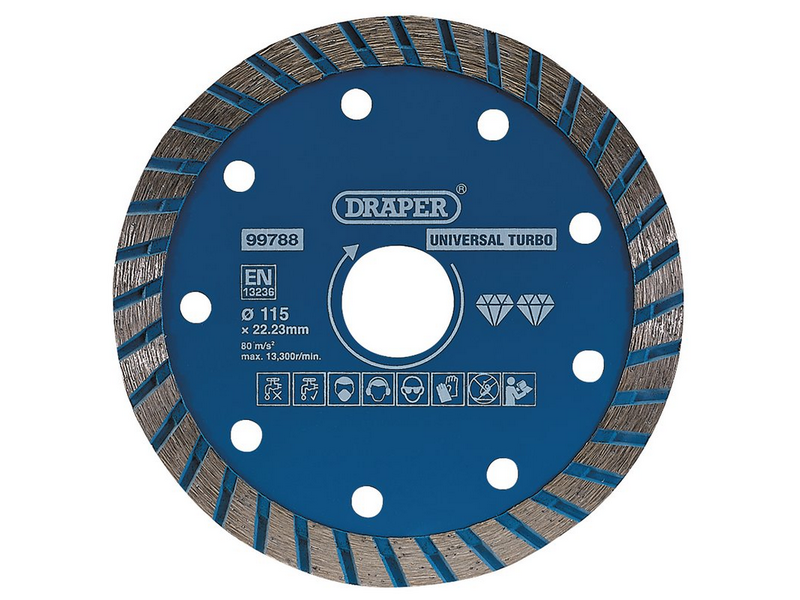 DR99788 | DRAPER Turbo Diamond Blade, 115mm - S10 Supplies