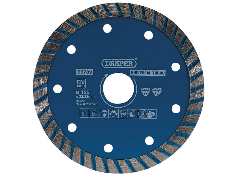 DR99789 | DRAPER Turbo Diamond Blade, 125mm - S10 Supplies