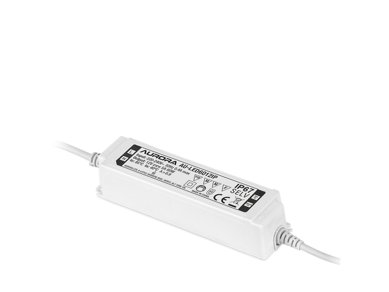 AULED6012IP | AURORA 60W LED DRIVER NON-DIMMABLE 12V IP67 CO/VOLTAGE ...