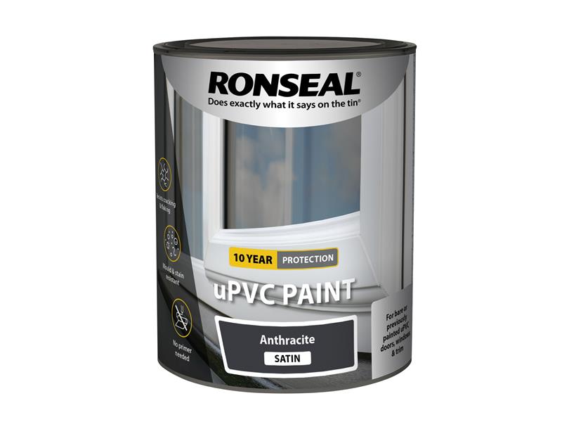 RSLUPVCAS750 | Ronseal uPVC Paint Anthracite Satin 750ml - S10 Supplies