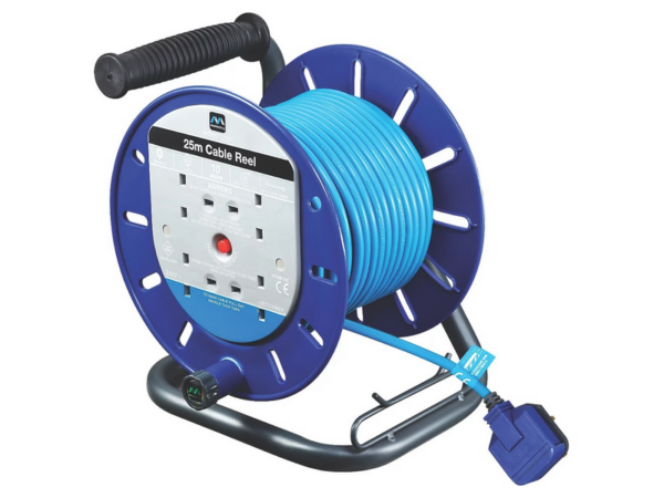 50 Meter Extension Lead Masterplug HST1513/4BL-MP 15m 4 Socket Case ...